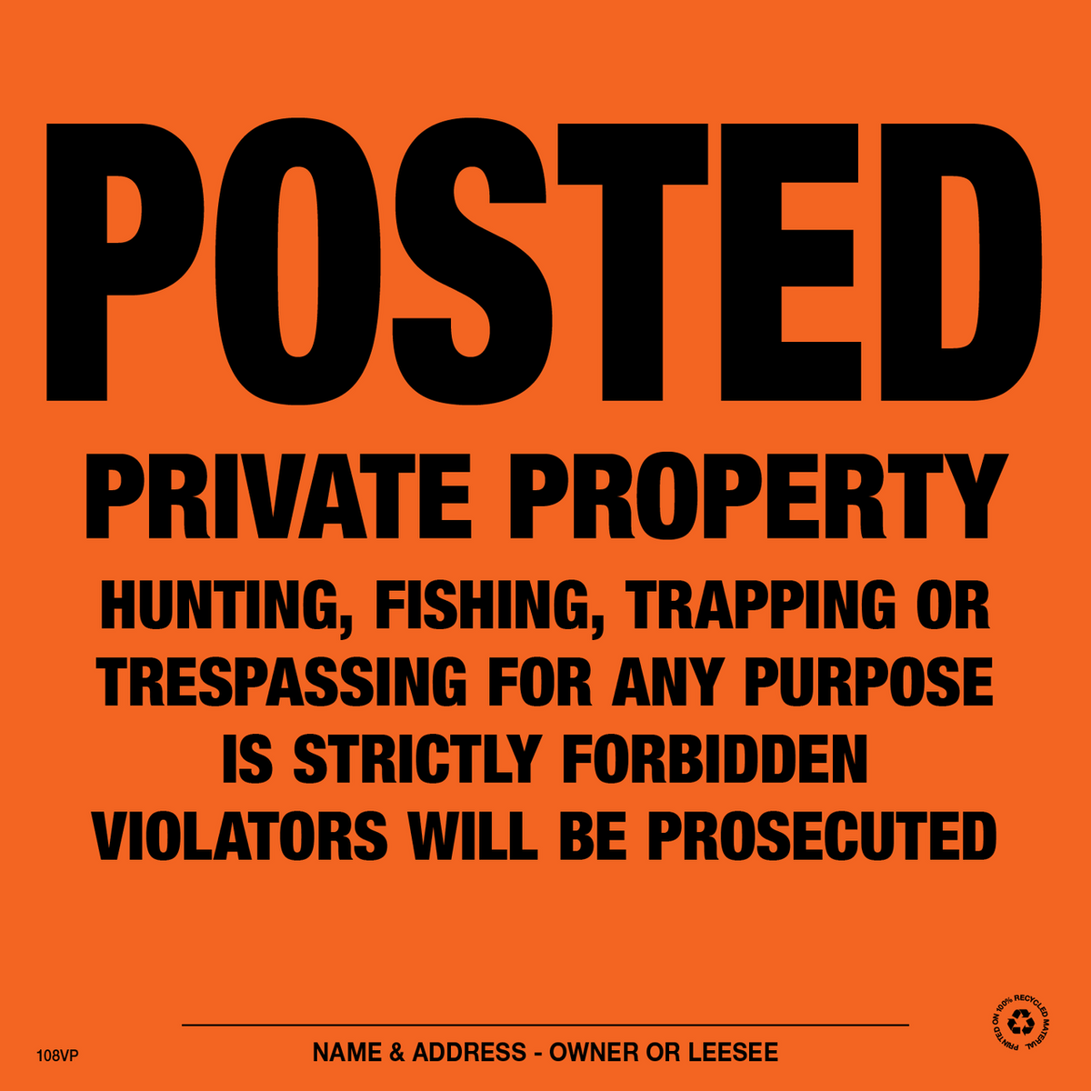 Posted Signs | CSP Forestry