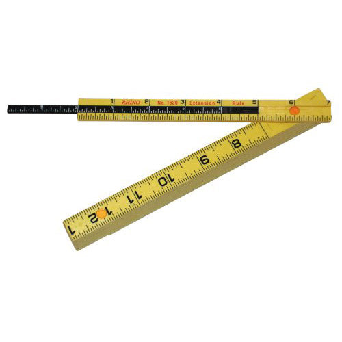 Rhino 6' Folding Carpenters Ruler w/6" Sliding Extension, 55160 | CSP ...
